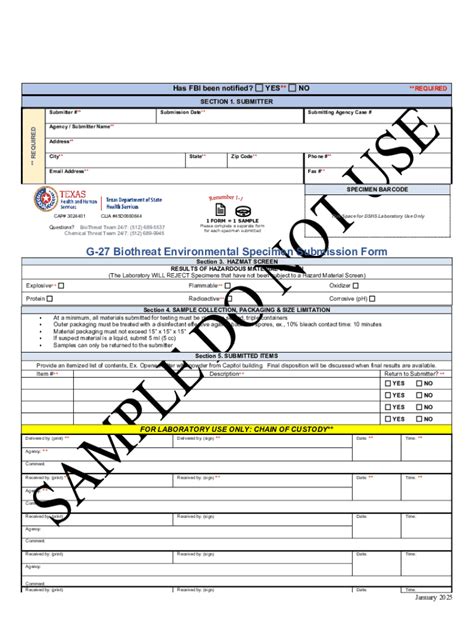 Fillable Online Biothreat Environmental Specimen Submission Fax Email