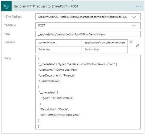 Send An Request To SharePoint In Power Automate MS FLOW