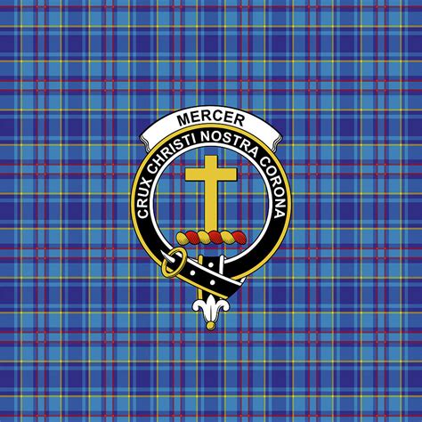Mercer Tartan Clan Badge Weekender Tote Bag K2 Mixed Media By Tram