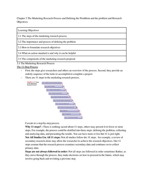 Chapter The Marketing Research Process And Defining The Problem And The Problem And Research