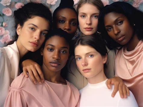 Premium Photo Diversity Ethnicity Woman In Poster Style Shot