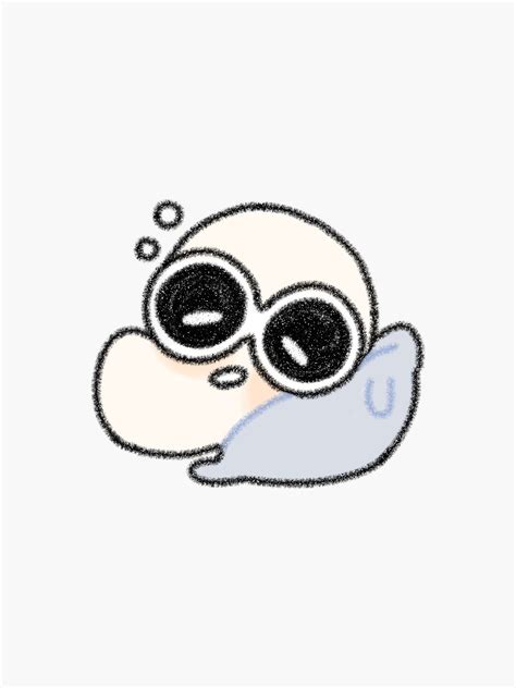 Sleepy Blob Mimimi Sticker For Sale By Jun Hug Redbubble