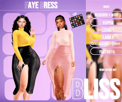 Second Life Marketplace Bliss Faye Dress Fatpack