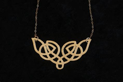 Gold Celtic Necklace Celtic Knot Etnic Necklace Irish