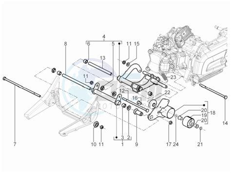 Swinging Arm Piaggio MP3 300 Yourban Lt Erl 2011 2012 Scooter