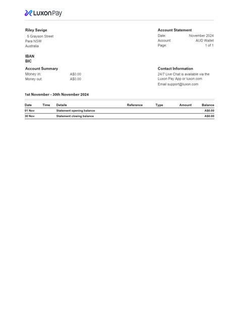 Luxon Aud Statement Pdf