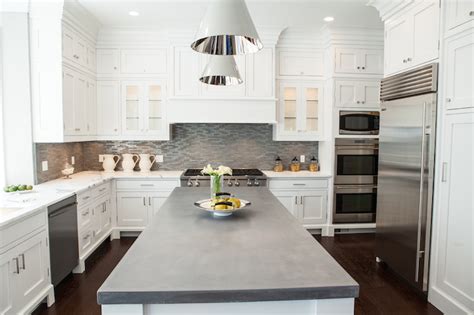 Polished Glass Concrete Countertops