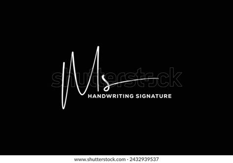 Ms Initials Handwriting Signature Logo Ms Stock Vector Royalty Free