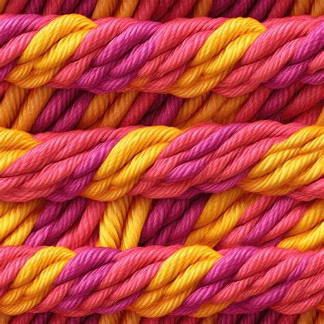 Premium Ai Image Pink Orange Yellow Pattern Of Ropes Close Up Very