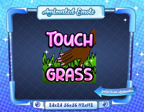 Animated Static Emote Touch Grass Touch Grass Emote Animated Touch