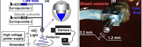 The Modified Coaxial Electrospinning A Schematic Diagram Of The