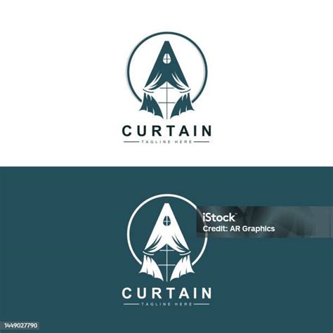 가정 및 전시 커튼 로고 디자인 건물 장식 벡터 일러스트 레이 션 0명에 대한 스톡 벡터 아트 및 기타 이미지 0명 Performing Arts Event