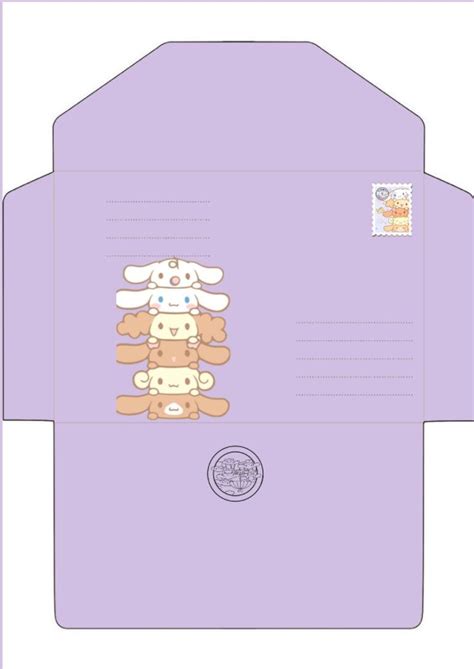 Sobre Para Carta Cinnamorroll And Friends Envelopes De Papel