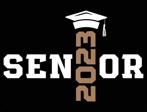 Senior 2023 Typography Design 21019974 Vector Art At Vecteezy