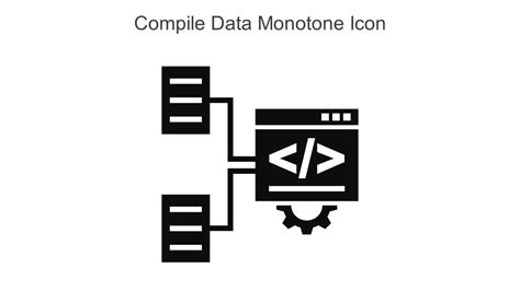 compile data monotone icon in powerpoint pptx png and editable eps