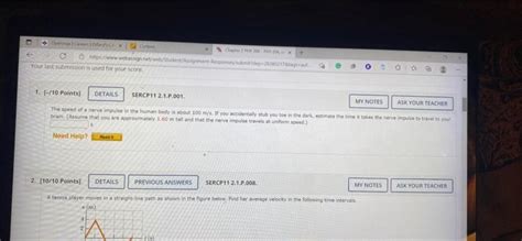 Solved 1 1 10 Points Details Sercp11 2 1 001 My Notes Ask
