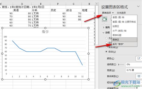 Excel折线图上圆点怎么设置？ Excel折线图上圆点设置的方法 极光下载站