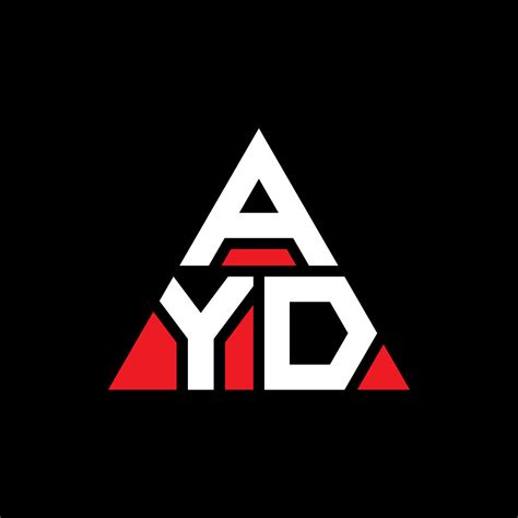 AYD Triangle Letter Logo Design With Triangle Shape AYD Triangle Logo