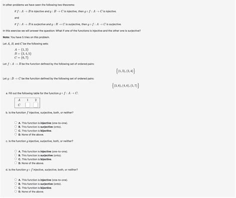 Solved If Fa→b Is Injective And Gb→c Is Injective Then