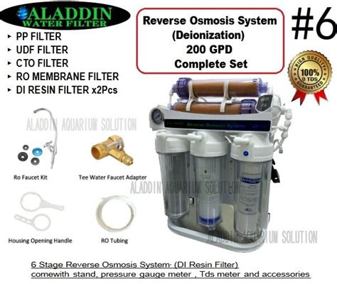 600gpd8 6stage Ro Water Reverse Osmosis Di Resin Deionization