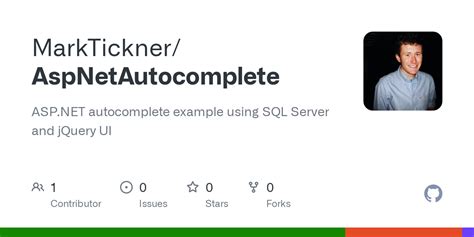 GitHub MarkTickner AspNetAutocomplete ASP NET Autocomplete Example Using SQL Server And JQuery UI