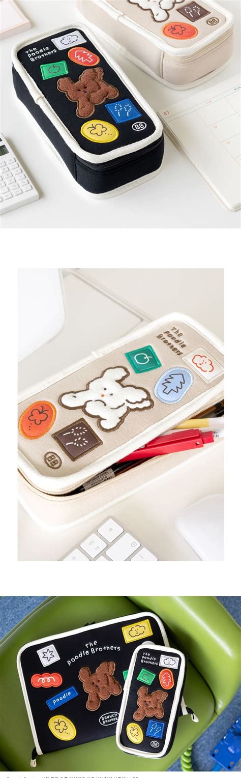 귀여운 캐릭터 펜케이스 푸들 필통 화장품 파우치 펜슬케이스 생리대 다용도 가방 보조배터리 이어폰 소품파우치