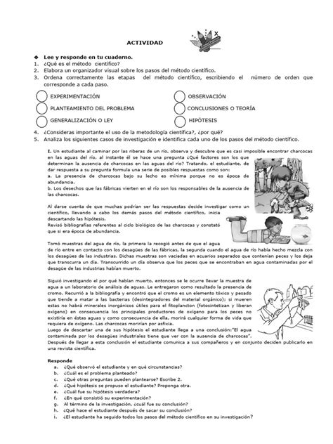 Actividades De Metodo Cientifico Pdf Método Científico Hipótesis