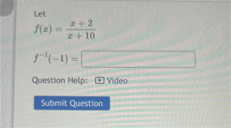 Solved Letf X X 2x 10f 1 1 Question Help Video Chegg