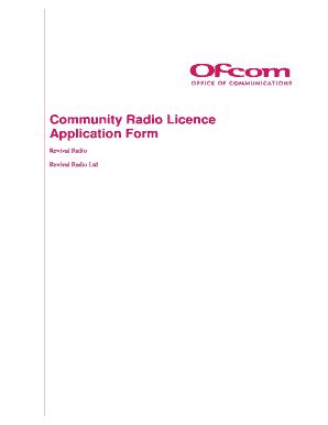 Revival Radio Ofcom Licensing Licensing Ofcom Org Fill And Sign