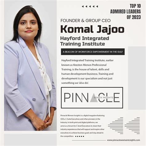 komal jajoo founder and group ceo of hayford integrated training