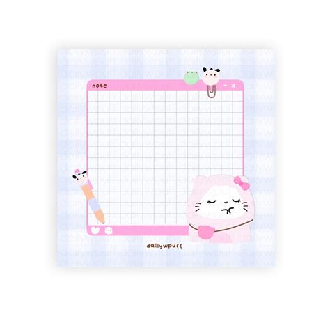 Puffie Kitty Notepad M028 Shopee Malaysia