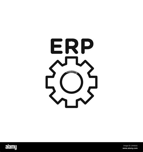 Enterprise Resource Planing Or Erp Icon Logo Sign Vector Outline In