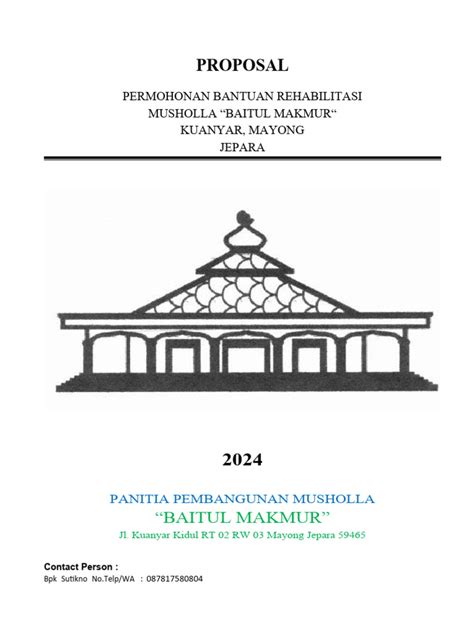 Proposal Musholla Baitul Makmur Pdf
