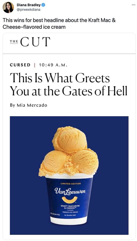 Twitter Reacts To Kraft Mac And Cheese Ice Cream Lets Eat Cake