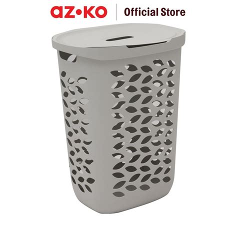 Jual Azko Ezy Storage 625 Ltr Fleur Keranjang Laundry Abu Abu Tempat