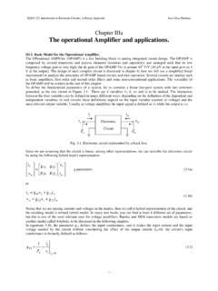 Chapter IIIa The Operational Amplifier And Chapter Iiia The Operational Amplifier And Pdf