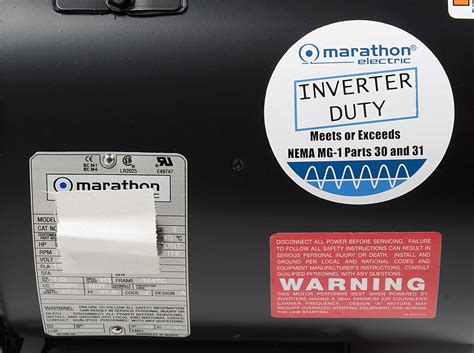 High Efficiency AC Motor: high-performance inverter duty, 5hp (PN ...