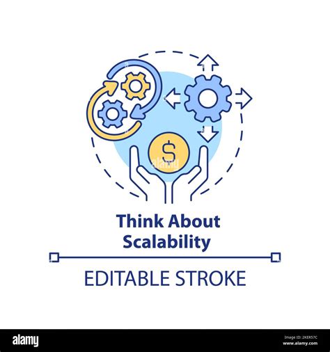 Think About Scalability Concept Icon Stock Vector Image Art Alamy