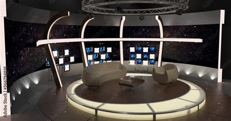 Virtual TV Studio Chat Set D Rendering Virtual Set Studio For Chroma Footage Wherever