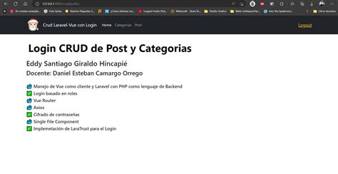 Github Eddysantiagoocrudlaravel Php Vue Login Materia Framework Mvc 📝aplicación Con Php