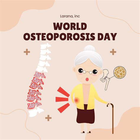 Poster Word Osteoporosis Day Canva Template Fully Editable