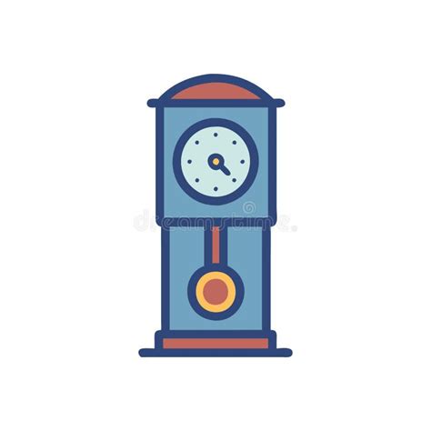 Unique Grandfather Clock Design Stock Vector Illustration Of