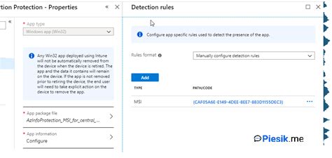 deploy azure information protection as win32app on intune piesik me