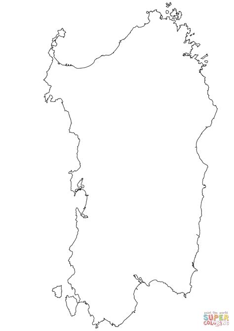 Disegno Di Cartina Muta Della Sardegna Da Colorare Disegni 54 Off