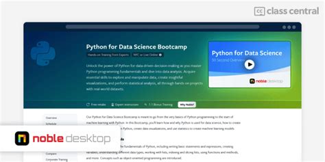 Best Python Courses For Class Central