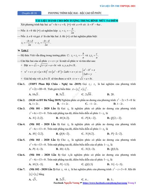 SOLUTION Chuy N 35 Ph Ng Tr Nh B C Hai B C Cao C A S Ph C C U H I