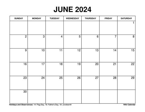 June Calendar 2024 Printable Pdf Elinor Batsheva