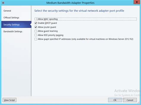 Enabling Hyper V Dhcp Guard And Router Guard
