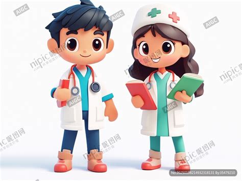 Ai创作图卡通职业人物医护专业 Q版医生护士 医生护士卡通动漫 卡通职业人物护士医生 医药职业人物形象 Q版医生形象 卡通插画医生ip头像 医护专业卡通素材 儿童节医生素材 卡通医生护士 卡通