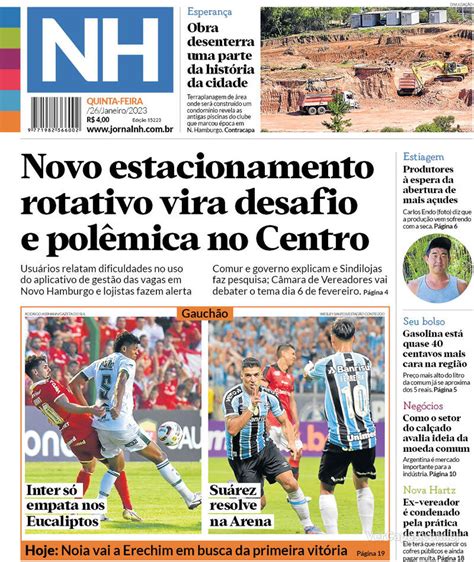 Capa Jornal NH Quinta 26 De Janeiro De 2023